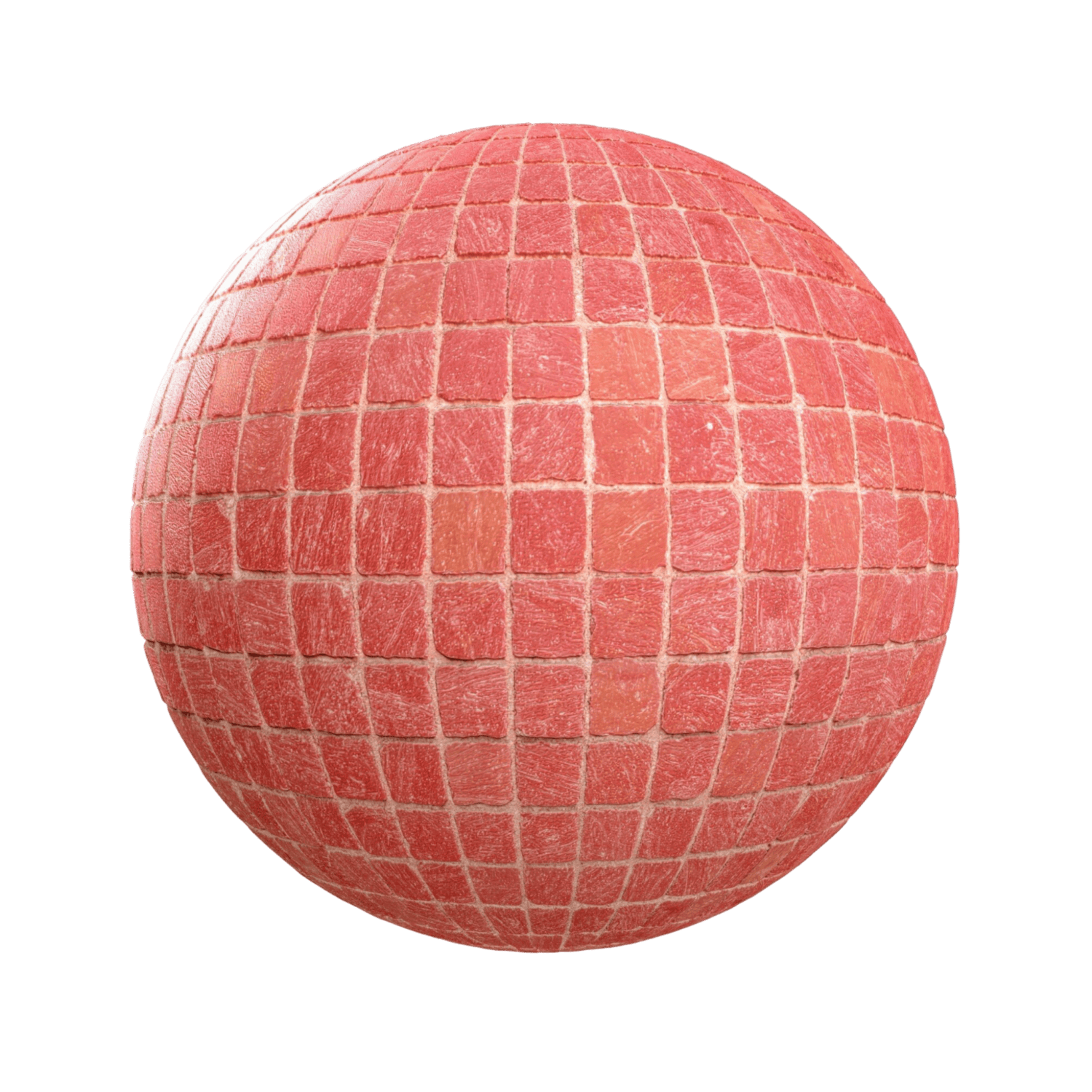 Red Stone Tiles – PBR MATERIAL – 3D Texel